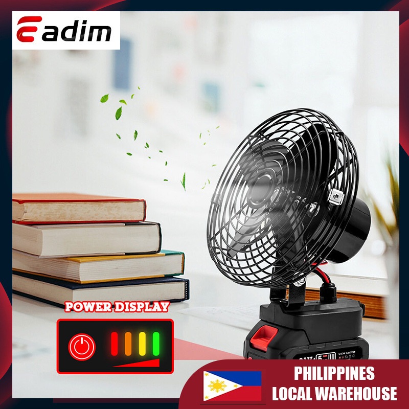 Portable 21V large fan Lithium8 inch Cordless rechargeable electric fan ...