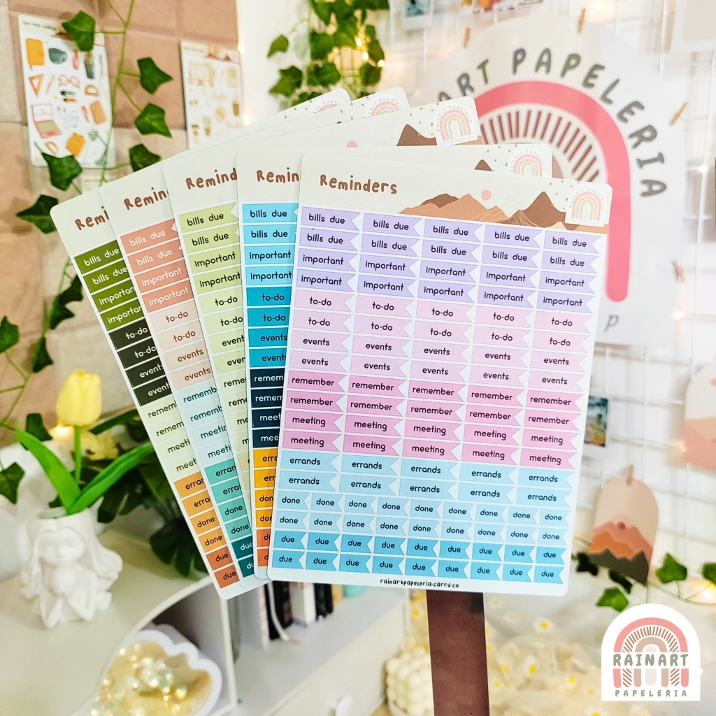 Reminders Sticker Sheet | Planner Sticker | Journal Sticker ...