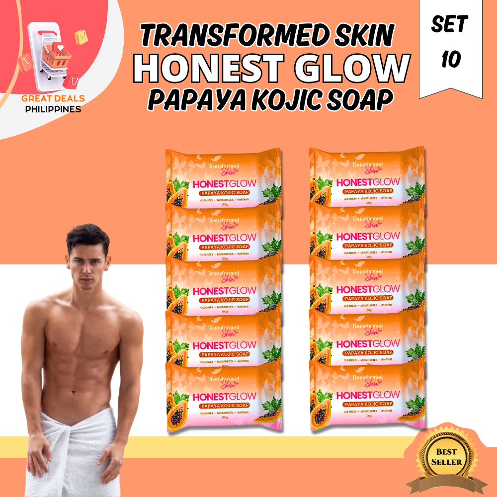 SET 10 Honest Glow Papaya Kojic Soap 70g | Shopee Philippines