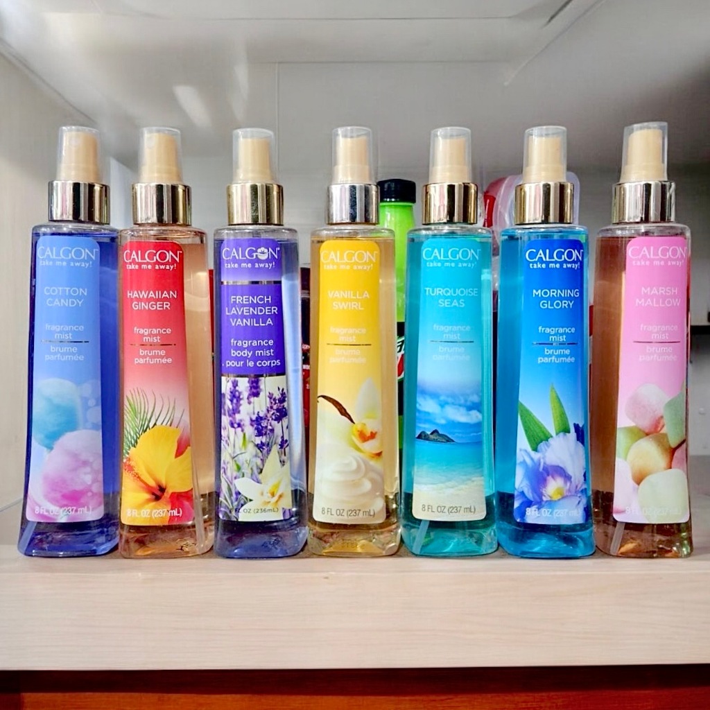 Calgon Mist Hawaiian Ginger, Turquoise Seas, Morning Glory, Cotton ...