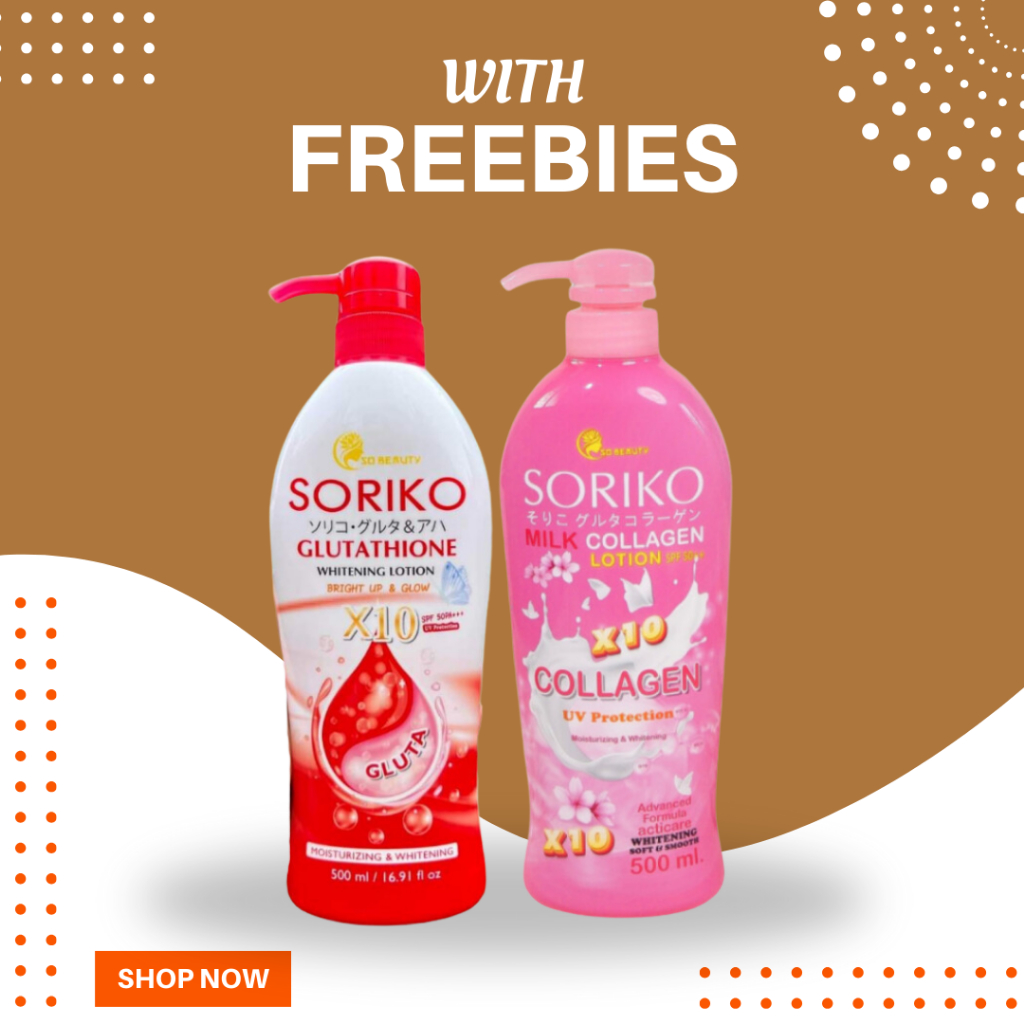 Soriko Milk Collagen Lotion SPF 50++/ Glutathione Whitening Lotion ...