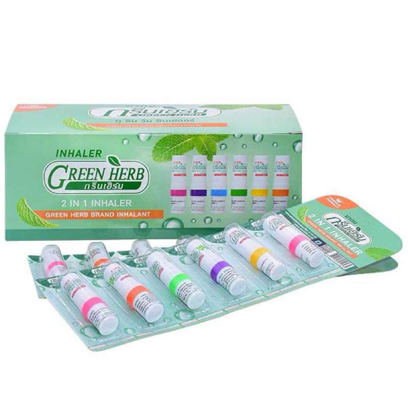 BKK GREEN HERB 2 IN 1 INHALER MENTHOL | Shopee Philippines