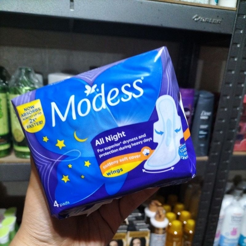 modess with wings all night protection 4pcs/pack | Shopee Philippines