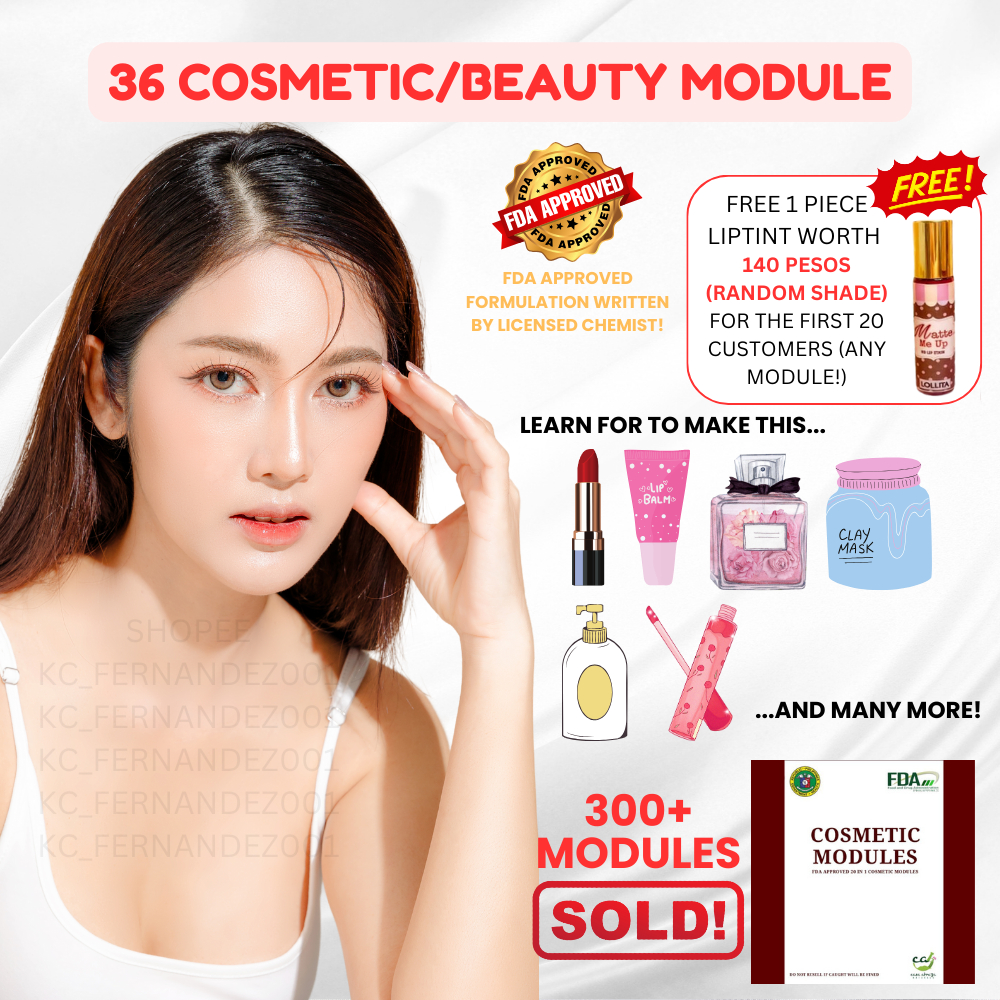 36 Cosmetic Modules (Written by licensed chemist) Booklet version ...
