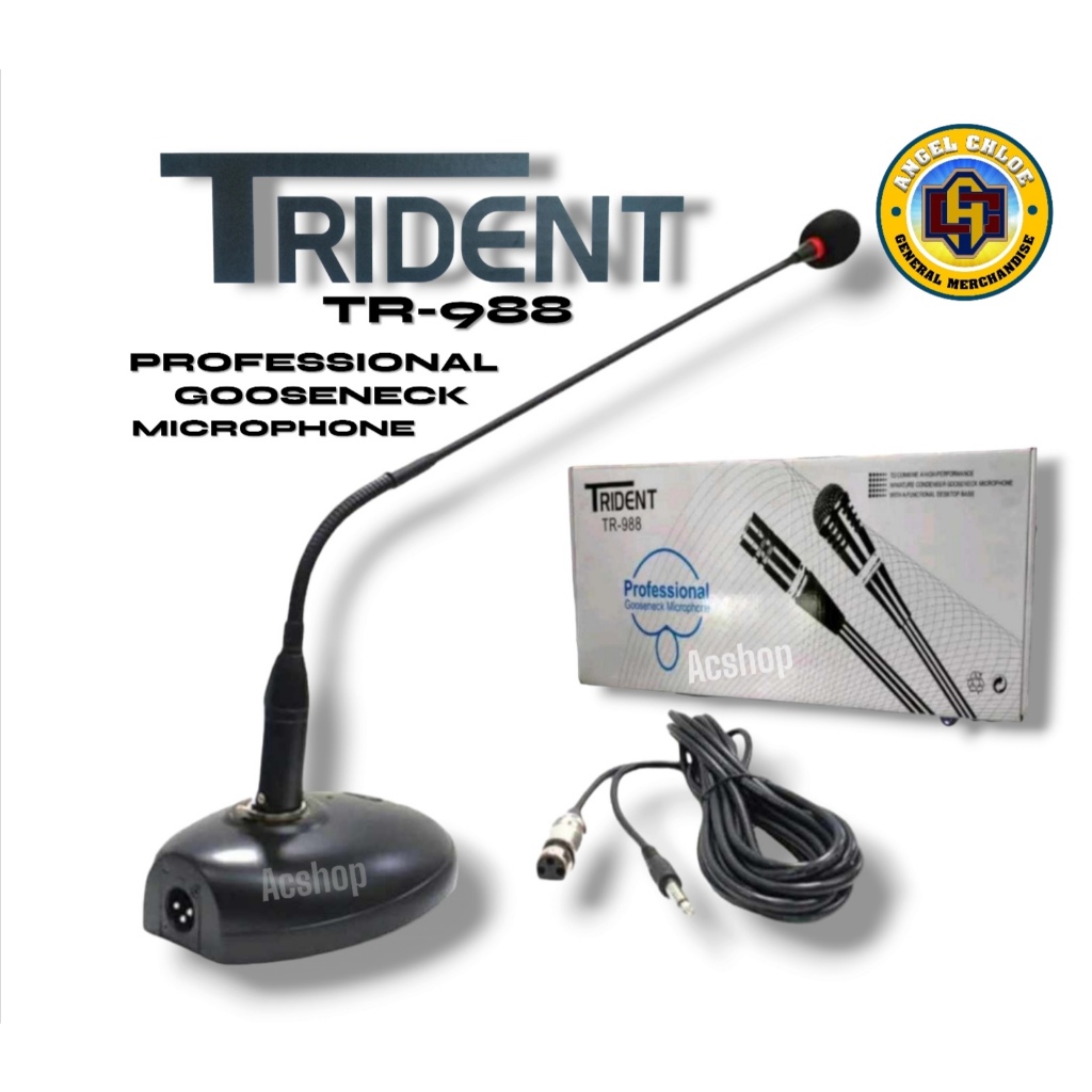 Trident TR-988 Condenser Professional Gooseneck Microphone 18 ...