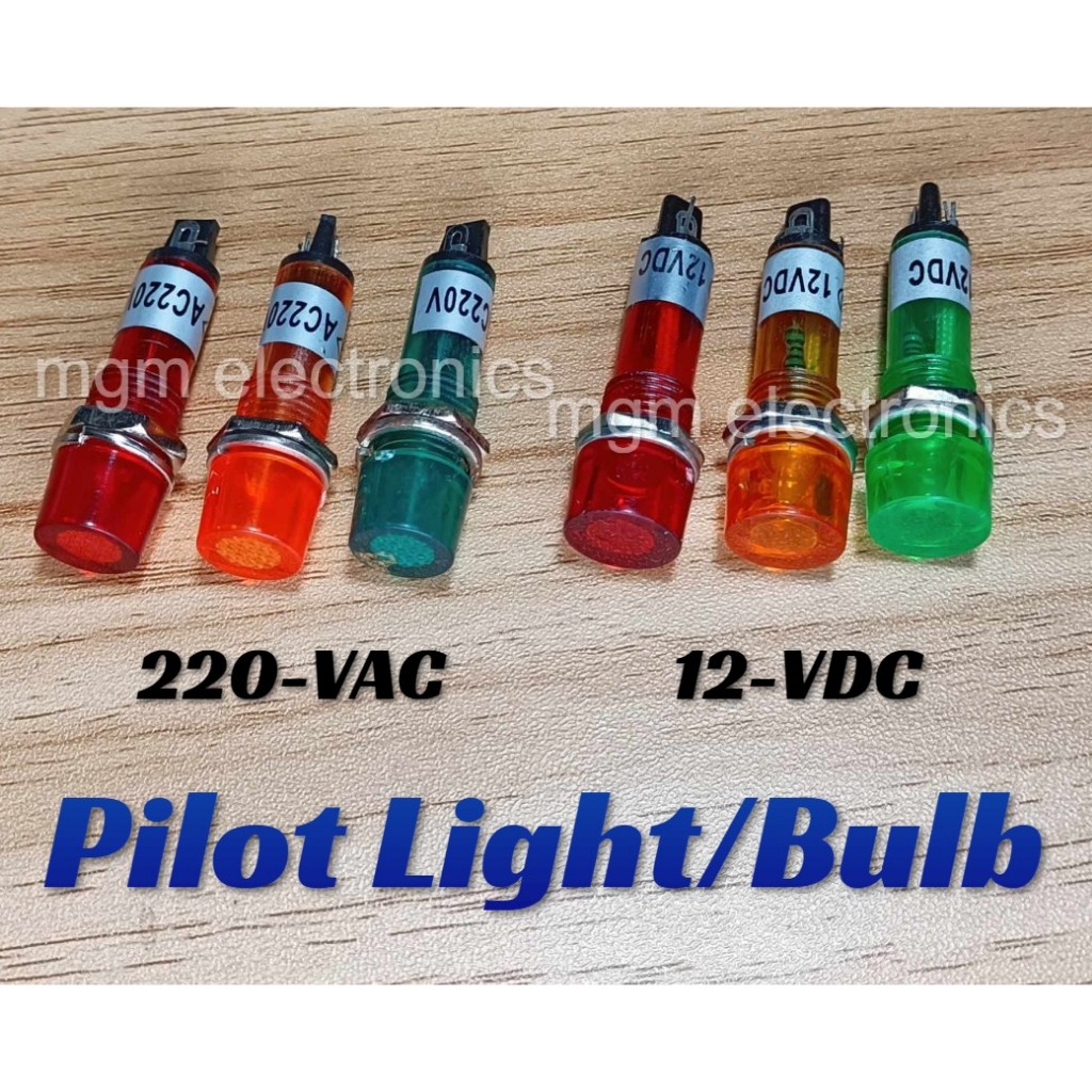 1pc. Pilot Light / Bulb 220v / 12v Round Head | Shopee Philippines