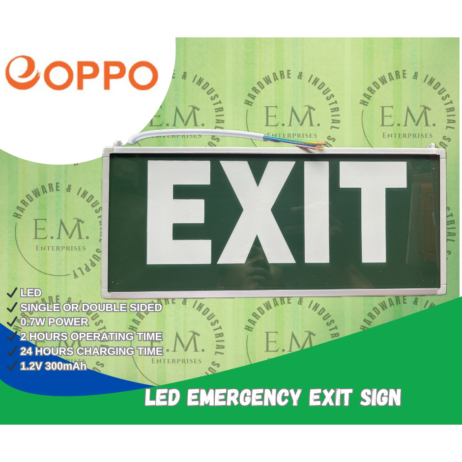 Oppo LED Emergency Exit Sign EX-01 | Shopee Philippines