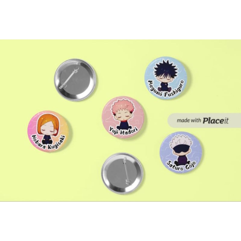 JUJUTSU KAISEN JJK BUTTON PIN | BUTTON PIN FOR ANIME LOVER ANIME FAN ...