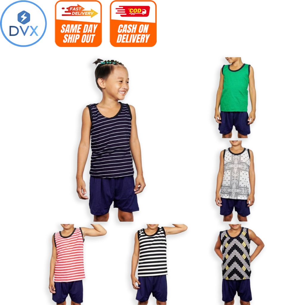 COD DVX 1-12 y/o Kids Unisex Boys Girls Singlet Damit Sando Pangbata ...