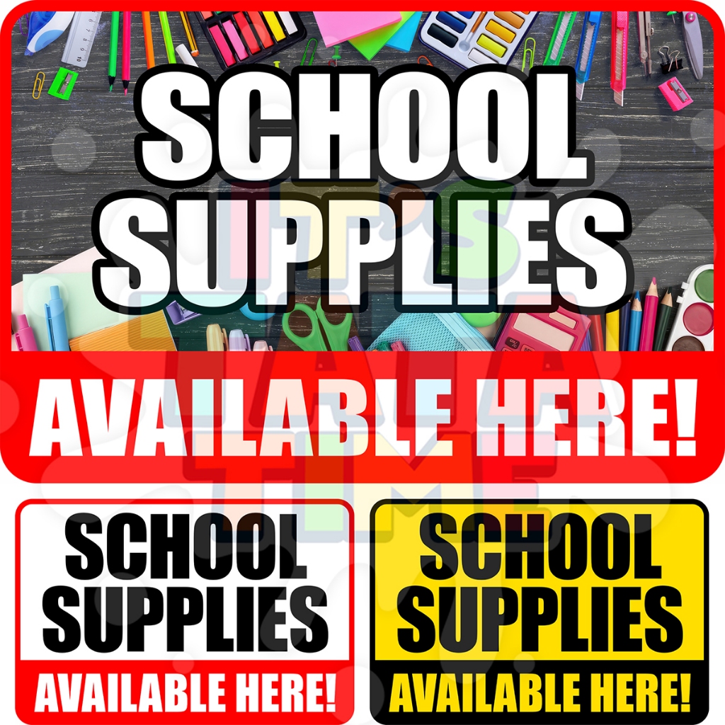 School Supplies Signage - Water Resistant & Fade Resistant | Shopee ...