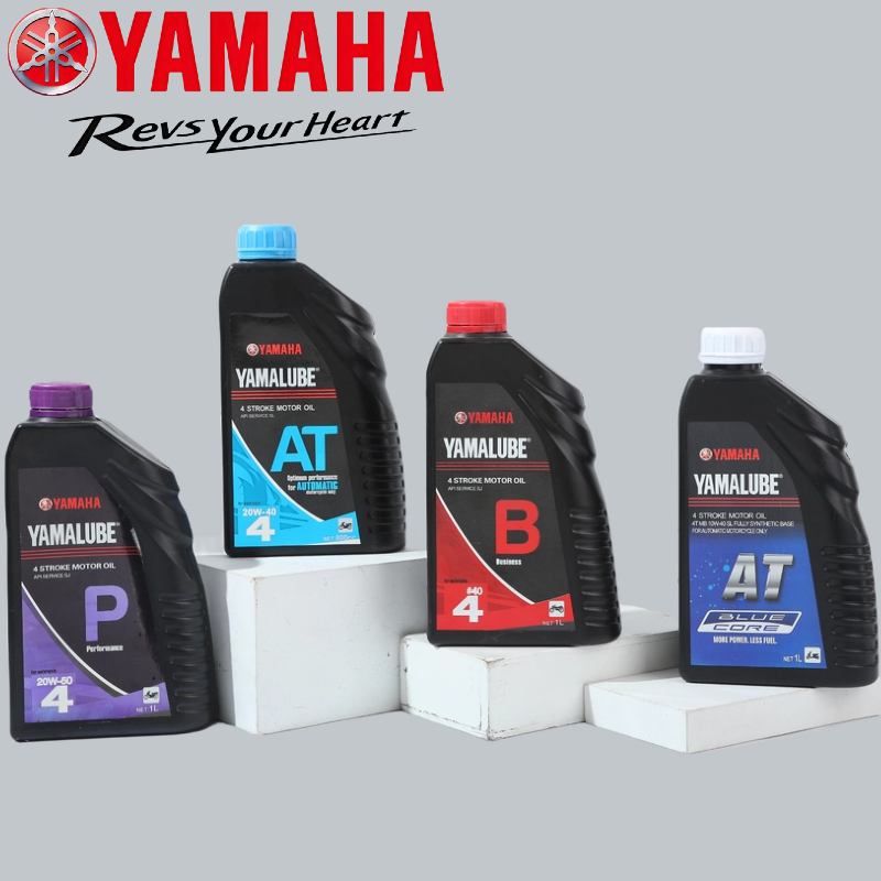 Yamaha Yamalube B P AT Engine Oil 800ML-1L 4-Strokr Motor APISERVICE Fully Synthet Oil | Shopee ...