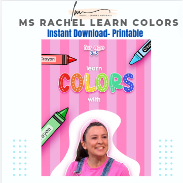 Ms Rachel Learn Colors Activity Book Instant Download Printable ...