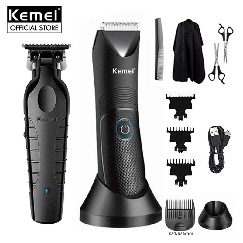 Kemei Groin Area Hair Trimmer Waterproof Wet Dry Clippers Pubic Armpit Body Hair Razor KM-1838 ...