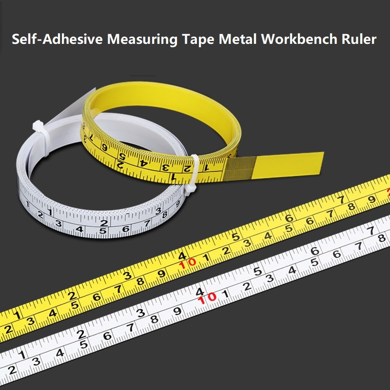 Metel Ruler Self-Adhesive Measuring Tape Metal Workbench Ruler Adhesive ...