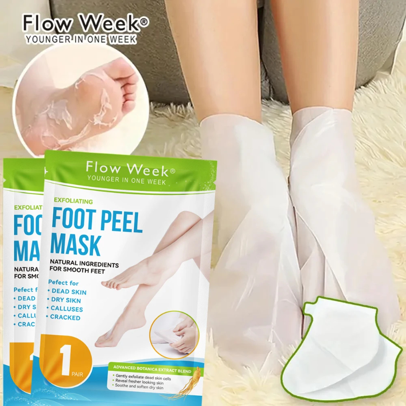 Flow Week Mango Exfoliating Foot Peel Mask Whitening Moisturizing Dead ...