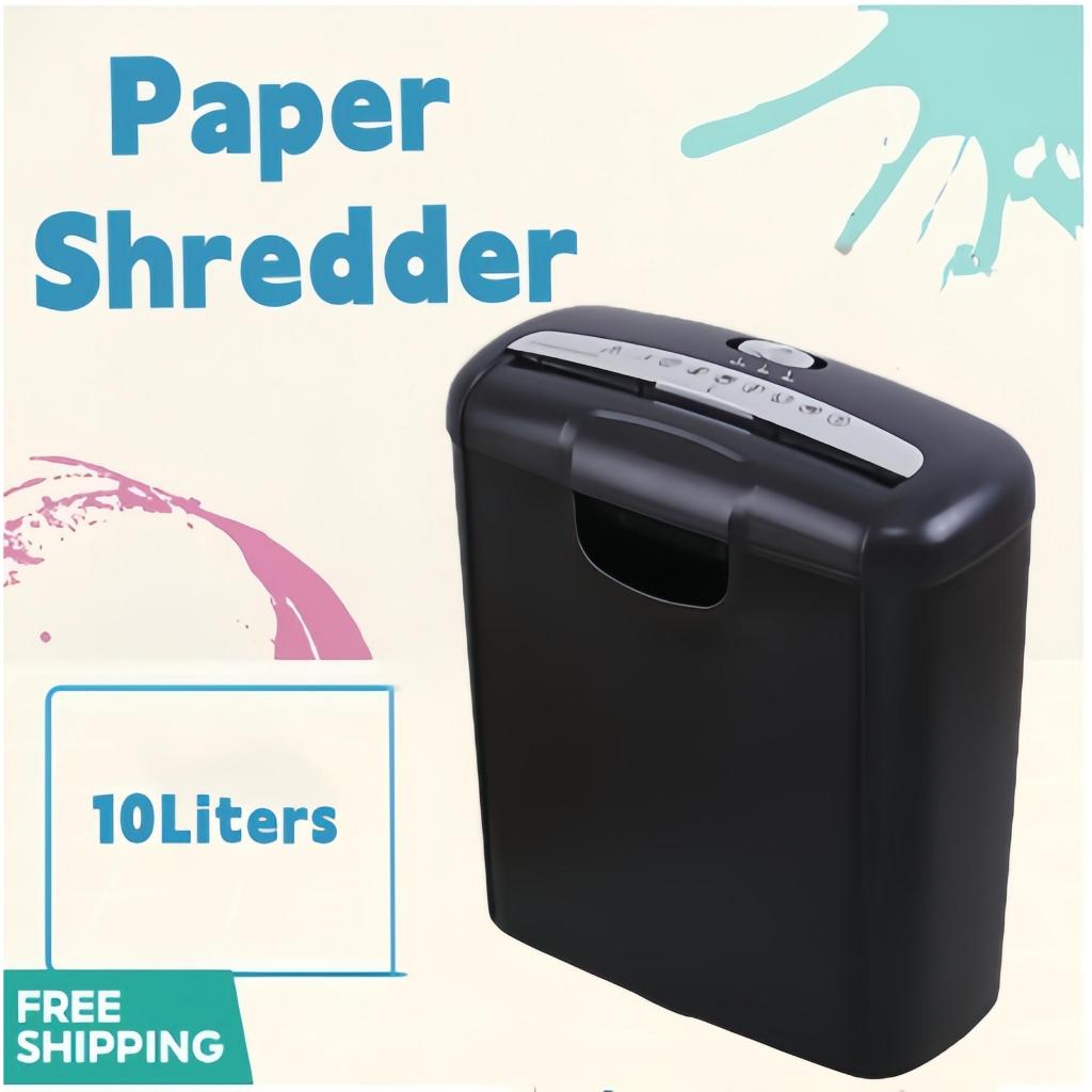 10Liters Black Paper Shredder Machine 6mm Strip Cut Shred Machine 220 ...