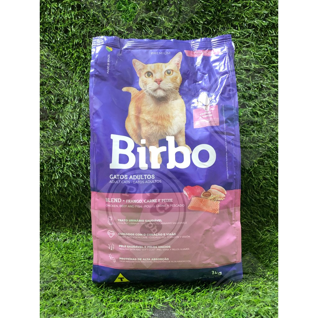 Birbo Premium Cat Mix Blend Chicken, Beef & Fish 1kg Original Pack ...