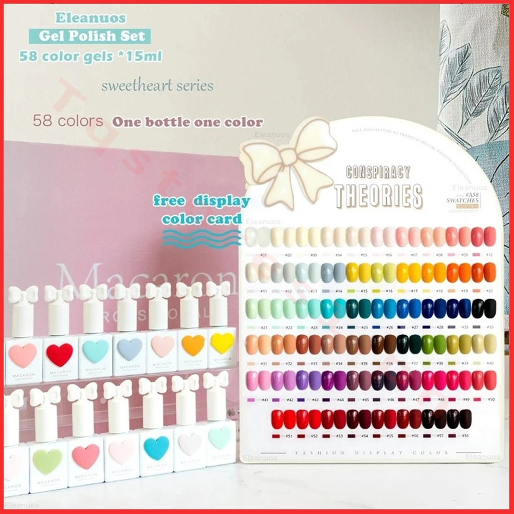 TQ 15ML 60 pcs series macaron gel polish set with chart for nail ...