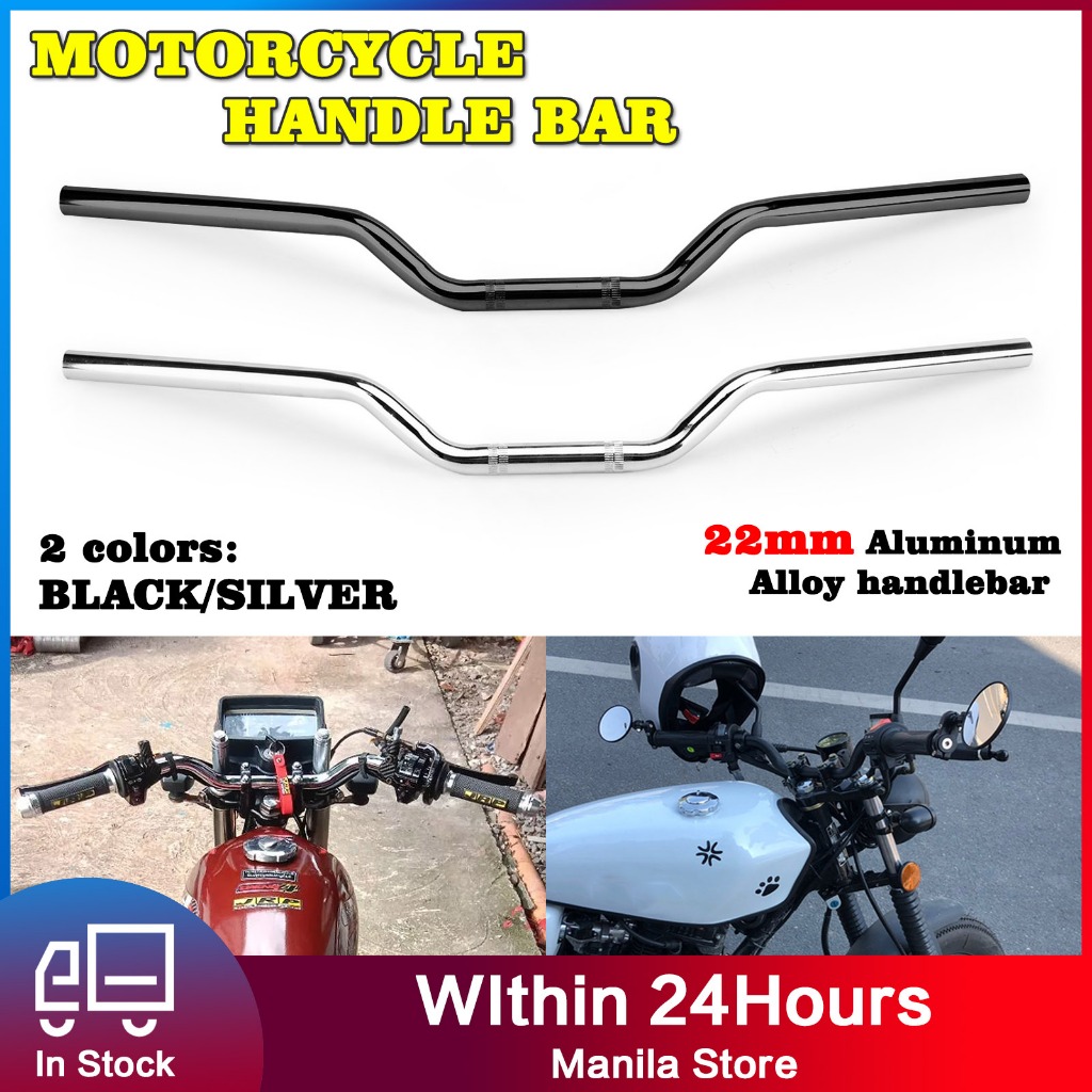 Original 22MM Universal Motorcycle Refit Handlebar Retro Black Modified ...