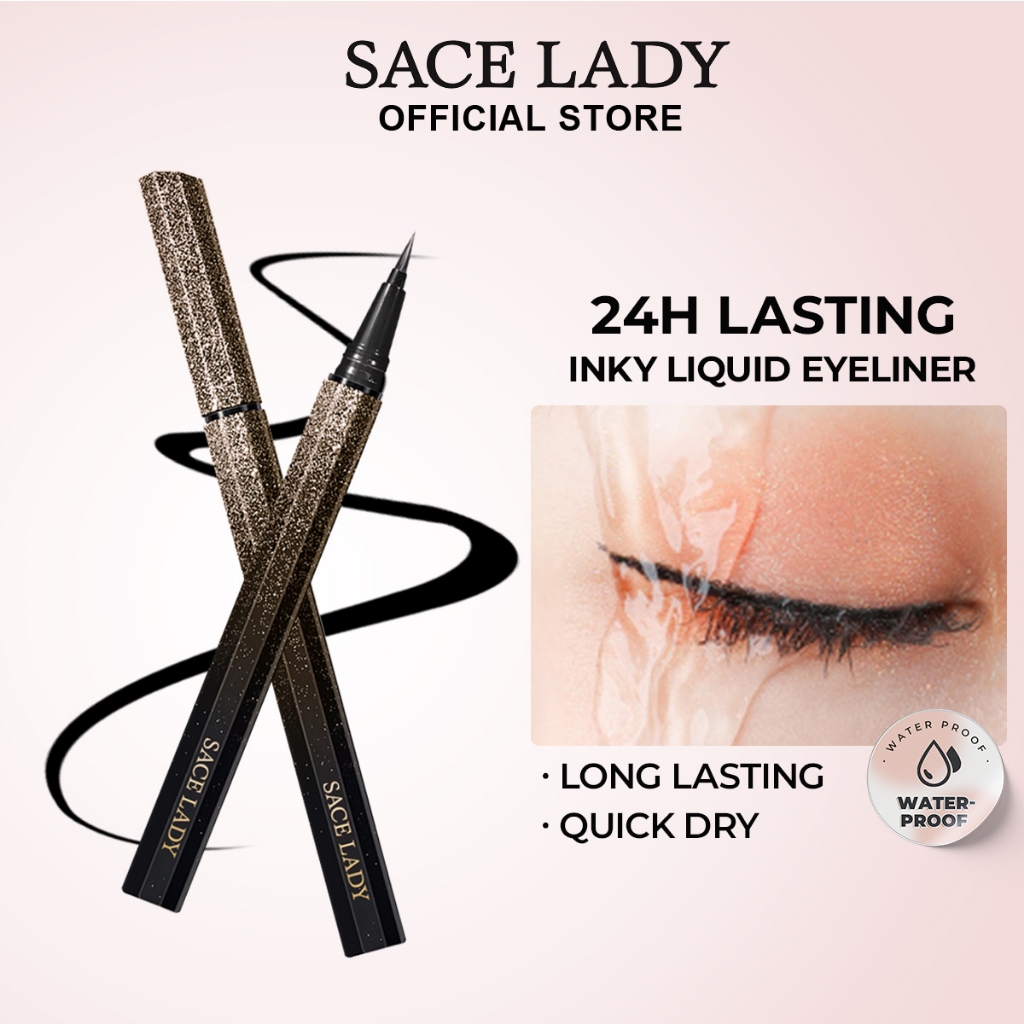 SACE LADY Inky Black Eyeliner Highly Pigmented 24 Hours Long Lasting ...