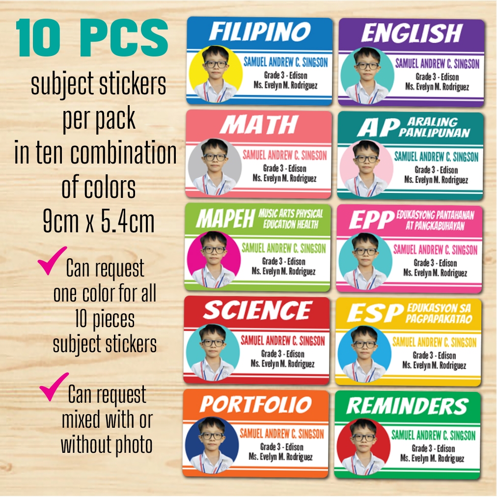 Personalized Subjects Label Stickers for Notebooks | Shopee Philippines