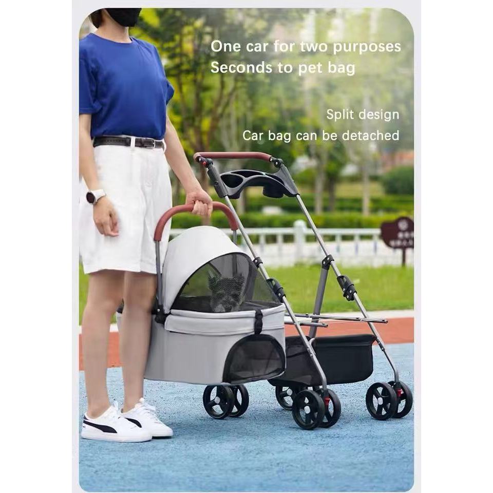 （DOOGO）Pet Detachable CarryingCart Dog Cat Lightweight Foldable Outdoor ...