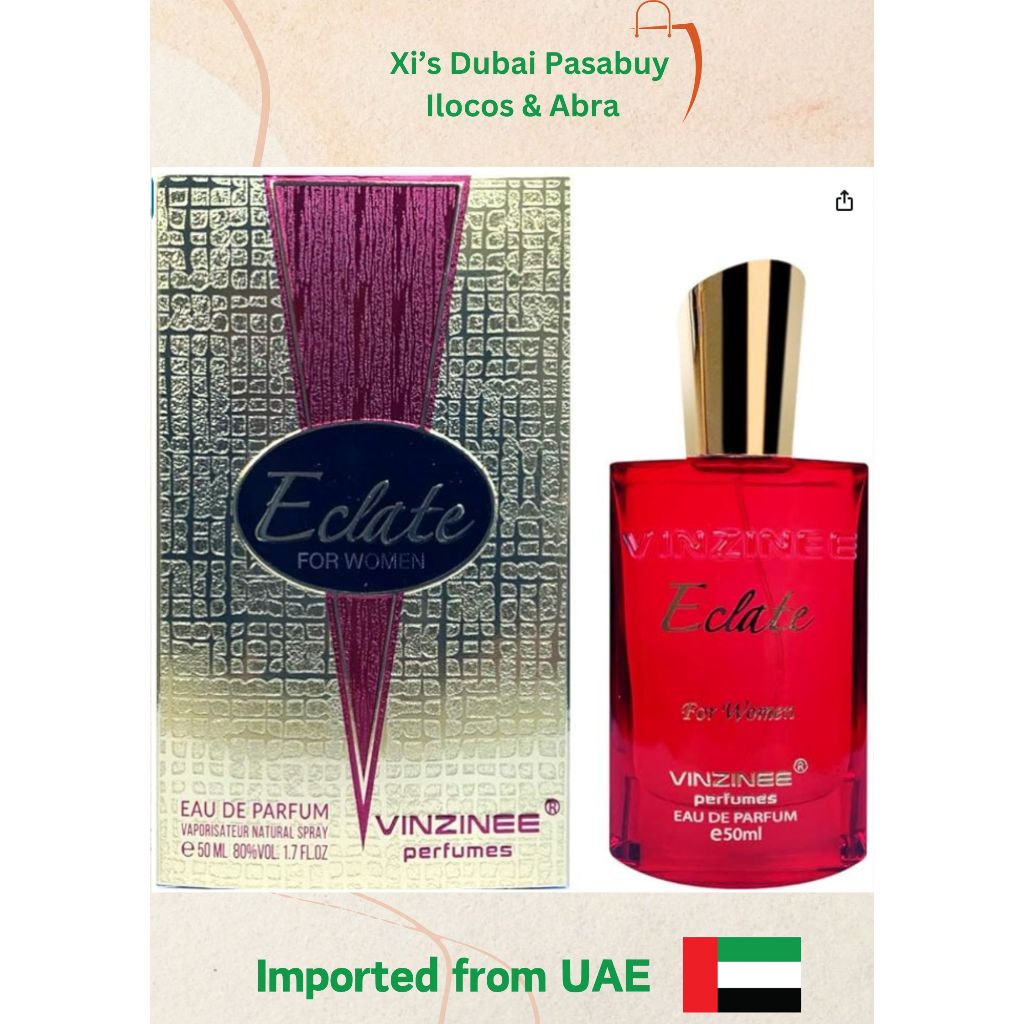 Vinzinee Eclate 50 ml Original from Dubai Eu de Perfume for Women ...