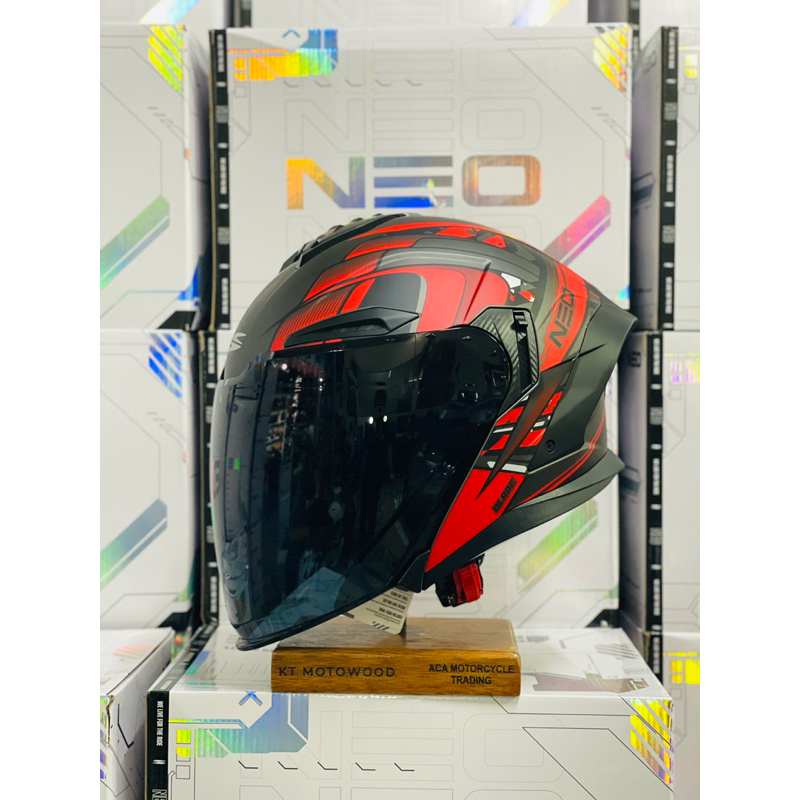 NEO BLADE S1 GD HORNET Half-face Dual Visor Helmet with Spare Visor ...
