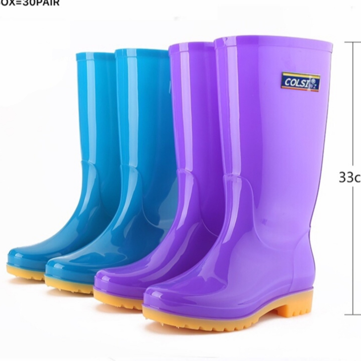 High Cut Rain Boots(Bota)For Ladies Rain shoes women's high rain boots ...