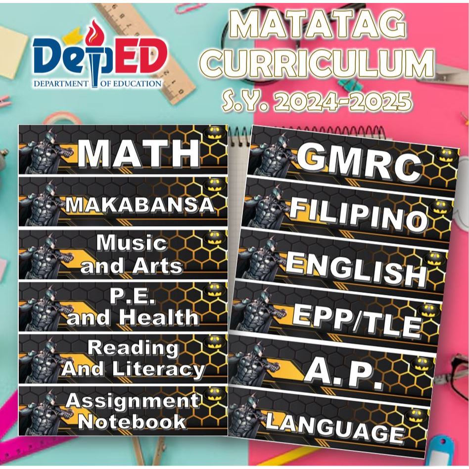 2025-2026 STICKER NOTEBOOK LABEL CHARACTER MATATAG CURRICULUM SY. 2025 ...