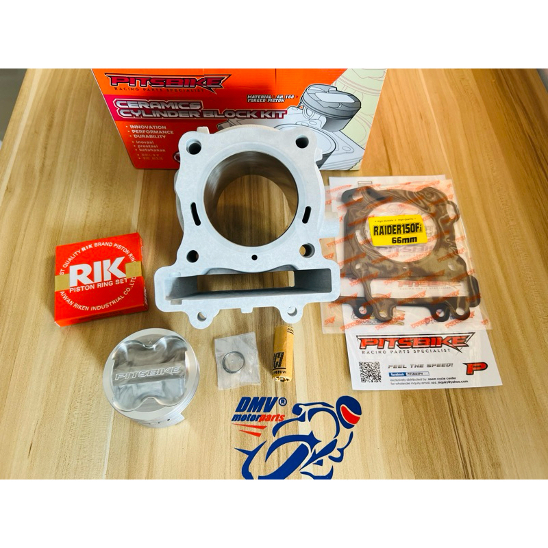 Pitsbike Chromebore Racing Cylinder Block 66mm / 68mm Dome Forged ...