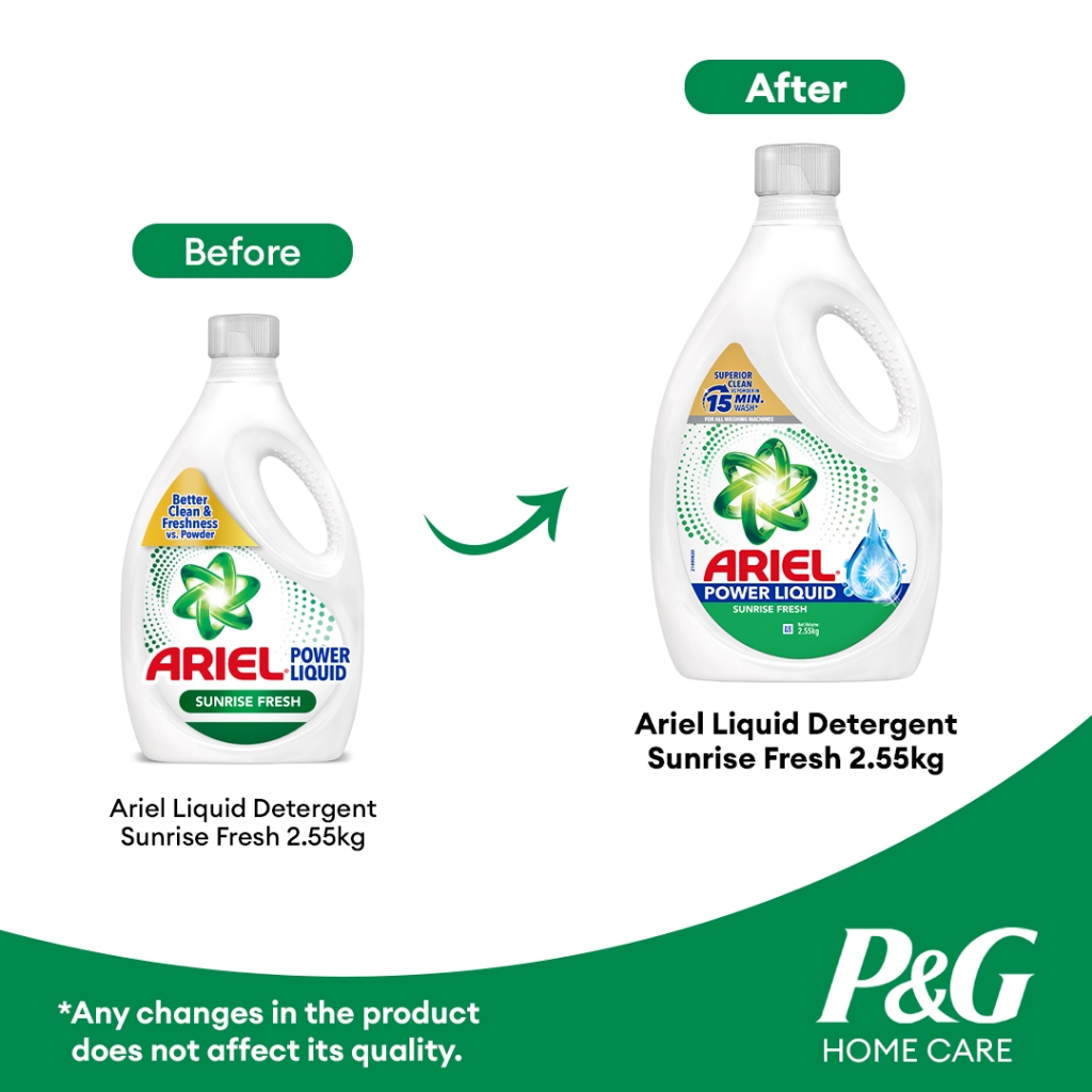 Ariel Liquid Detergent Floral Passion Sunrise Fresh Bundle 2.5 - 2.55KG Bottle x 2 packs ...