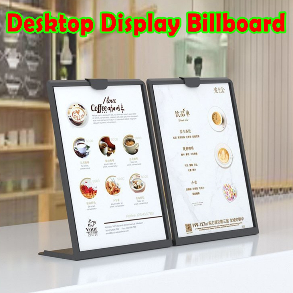 Desktop Display Billboard Slant Back Sign Holder Brochure Flyer ...