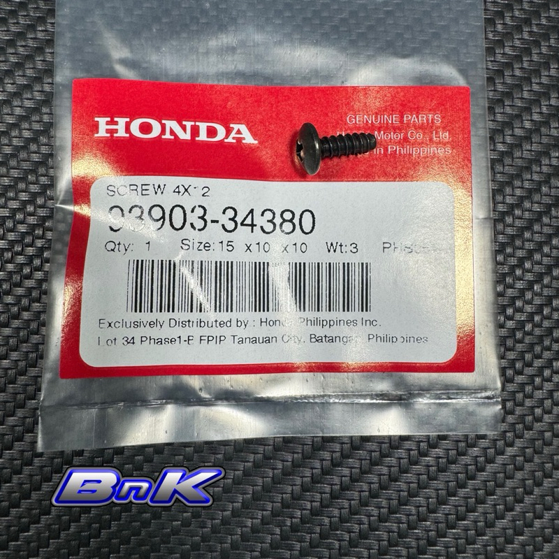 Honda screw tapping 4x12 genuine | Shopee Philippines