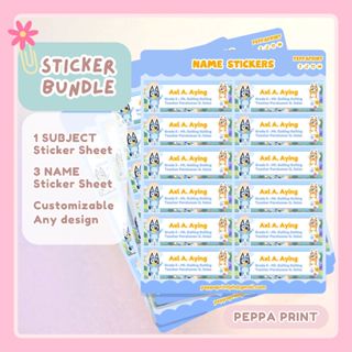 Cinnamoroll Name Tag Bag Tag and Subject Sticker bundle customized ...