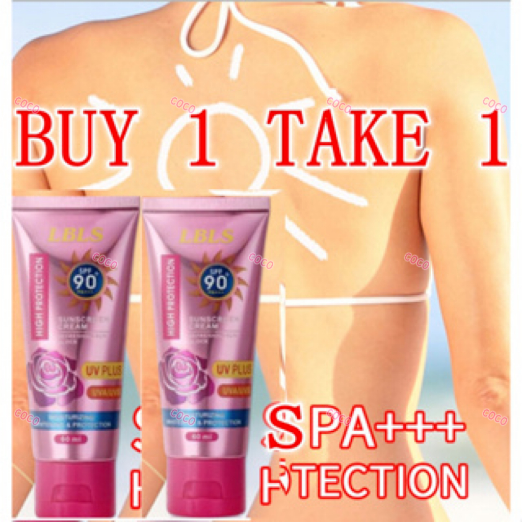 LBLS ROSE Sunscreen cream UV plus high protection skintone cream SPF 90 PA+++ 60ML | Shopee ...