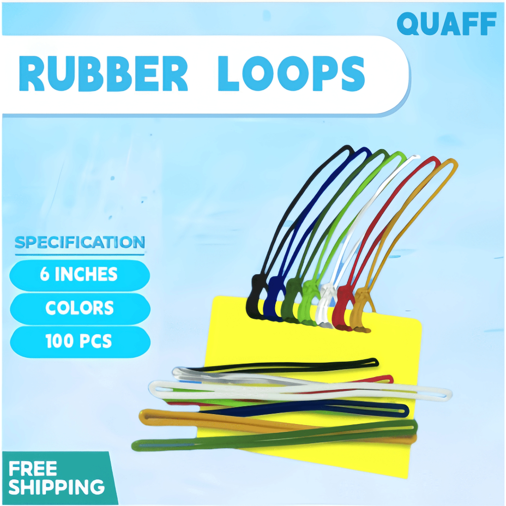 Rubber Loops (Transparent/White/Black/Red)---100 Per Pack | Shopee ...