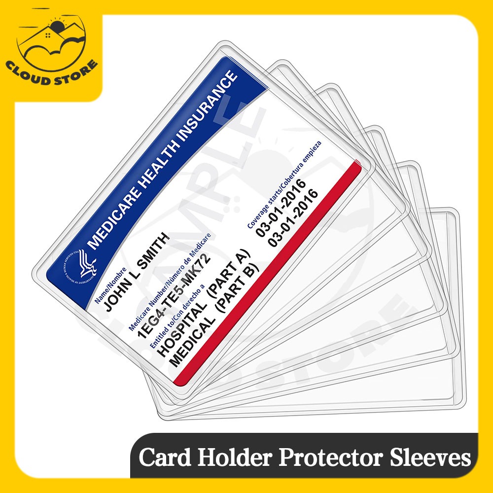 10Pc Card Holder Double Side Matta & Clear Waterproof Anti-Magnetic ...
