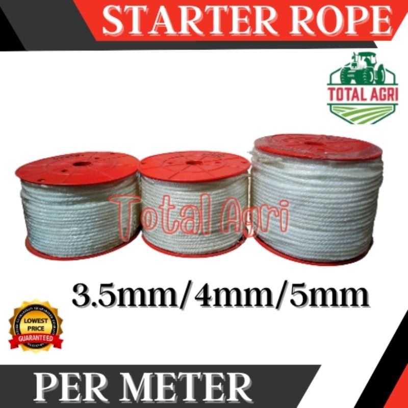 1Meter Starter Rope 3.5mm/4mm/5mm Brush Cutter Grass Cutter Knapsack ...