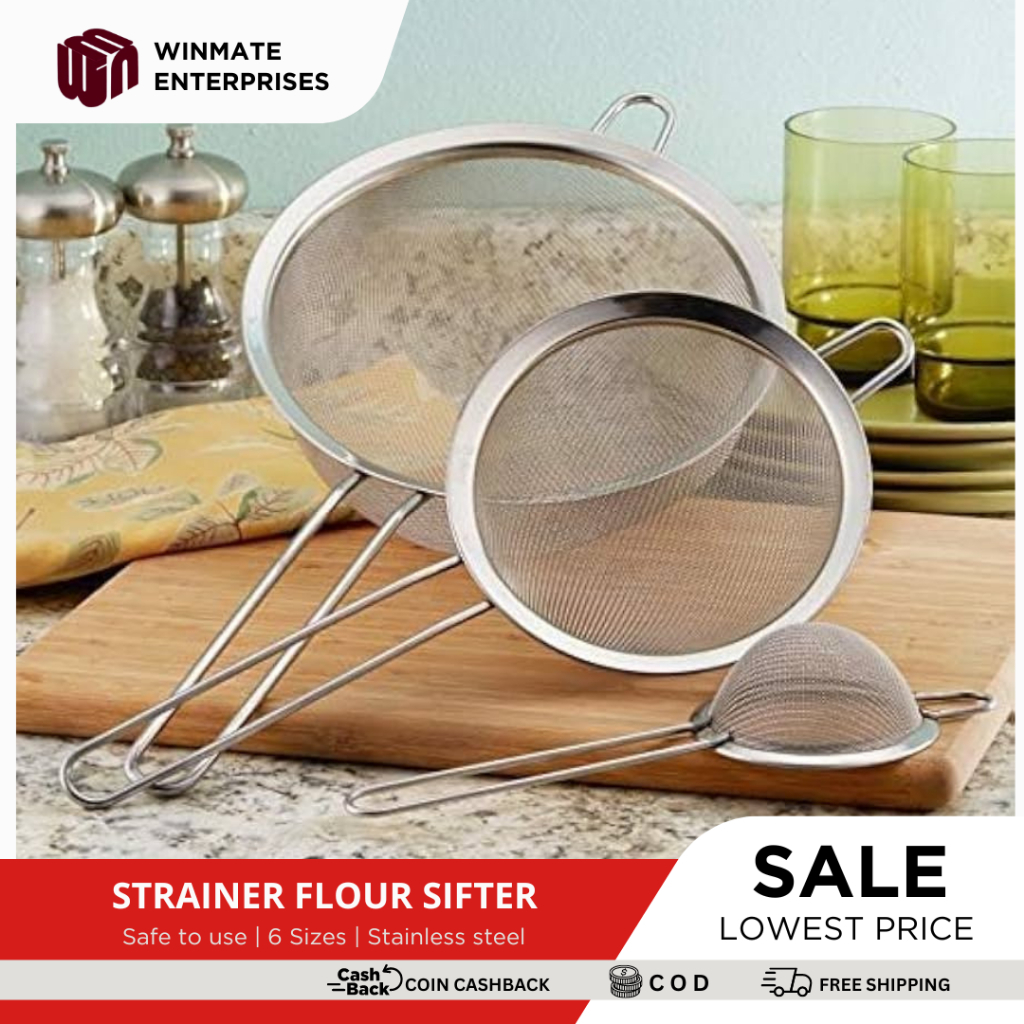 Stainless Steel Strainer Flour Sifter | Shopee Philippines