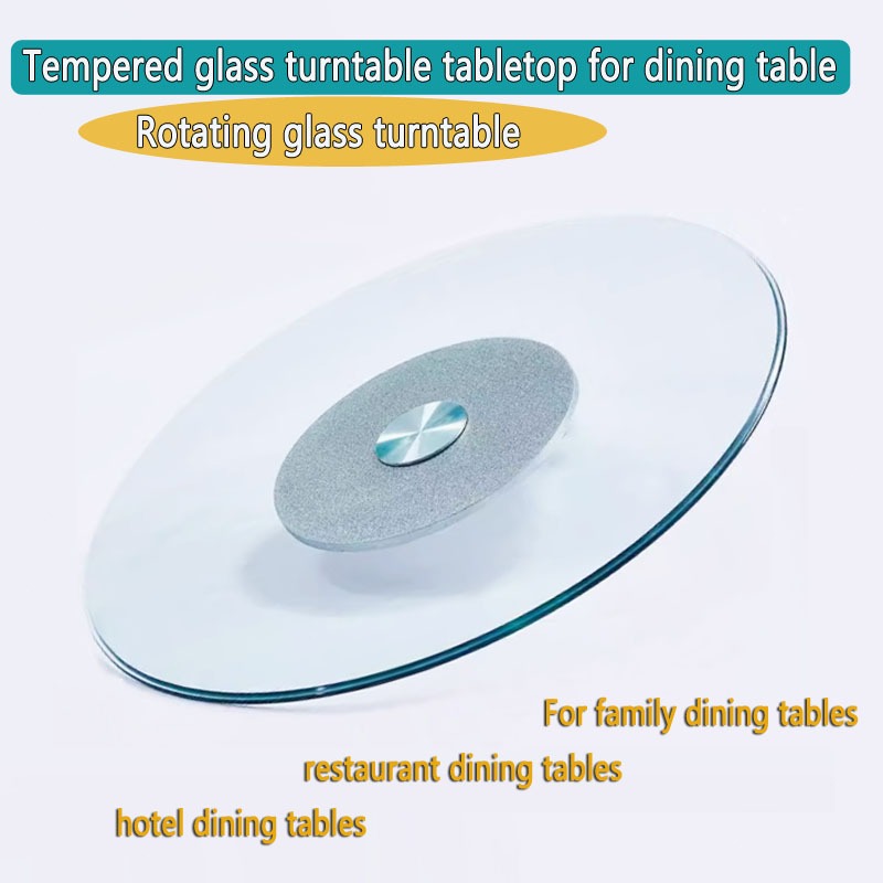 Tempered glass turntable home restaurant hotel dining table rotating ...