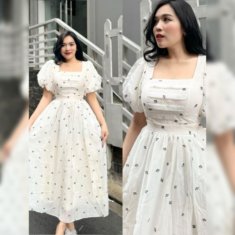 Puff Sleeve Vietnam Padded Maxi Dress Womenswear | Shopee Philippines