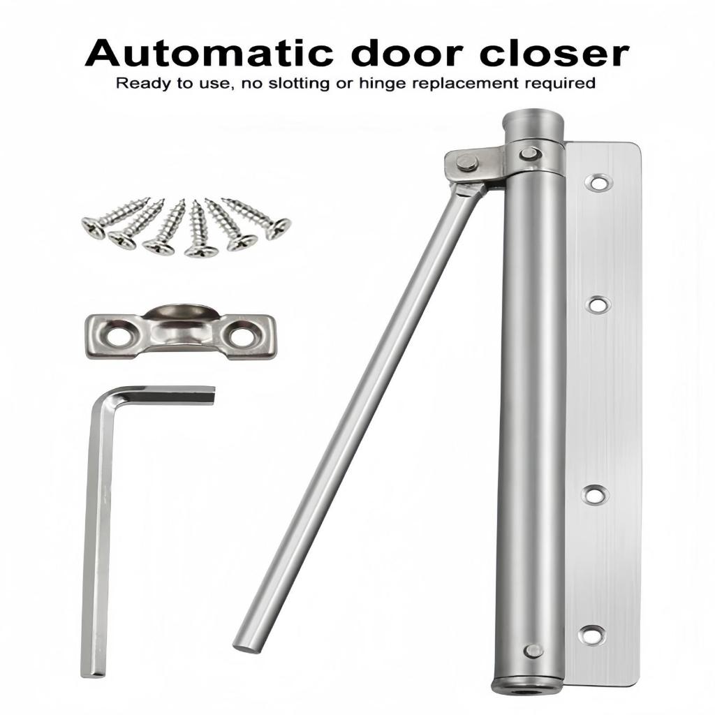 1Pcs Stainless Steel Door Closer, Mute Spring Door Opener,Simple ...