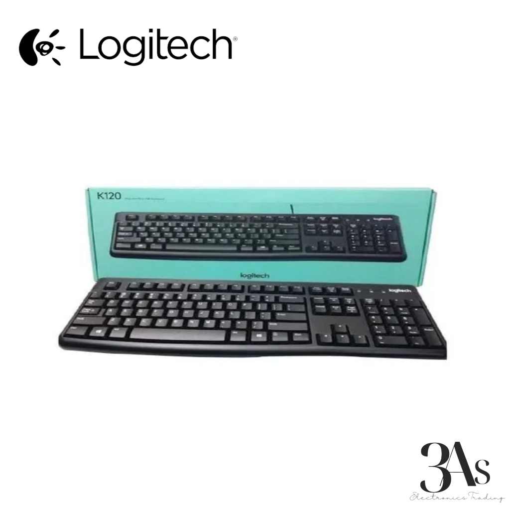 Logitech K120 Wired Keyboard for Windows, USB Plug-and-Play, Full-Size ...