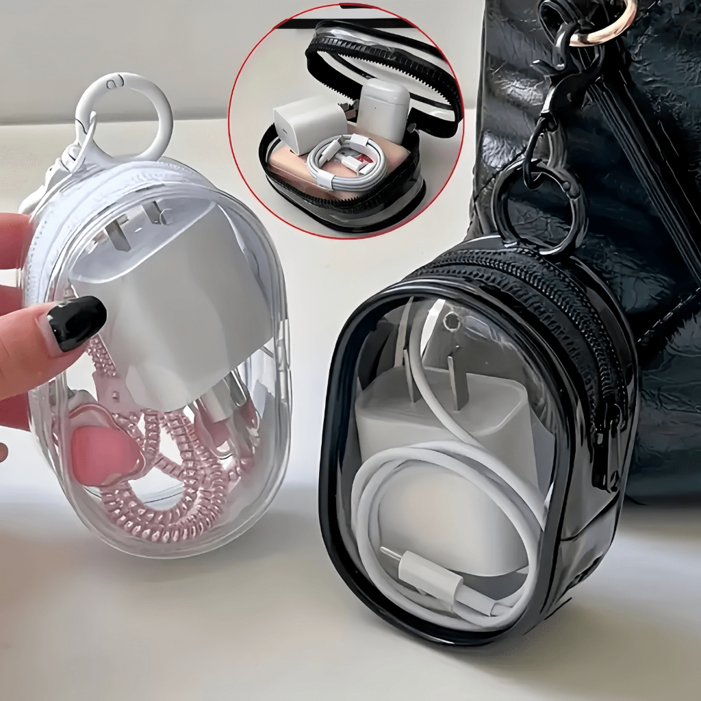 Portable Data Cable Organizer, Waterproof Cable Storag Bag With ...