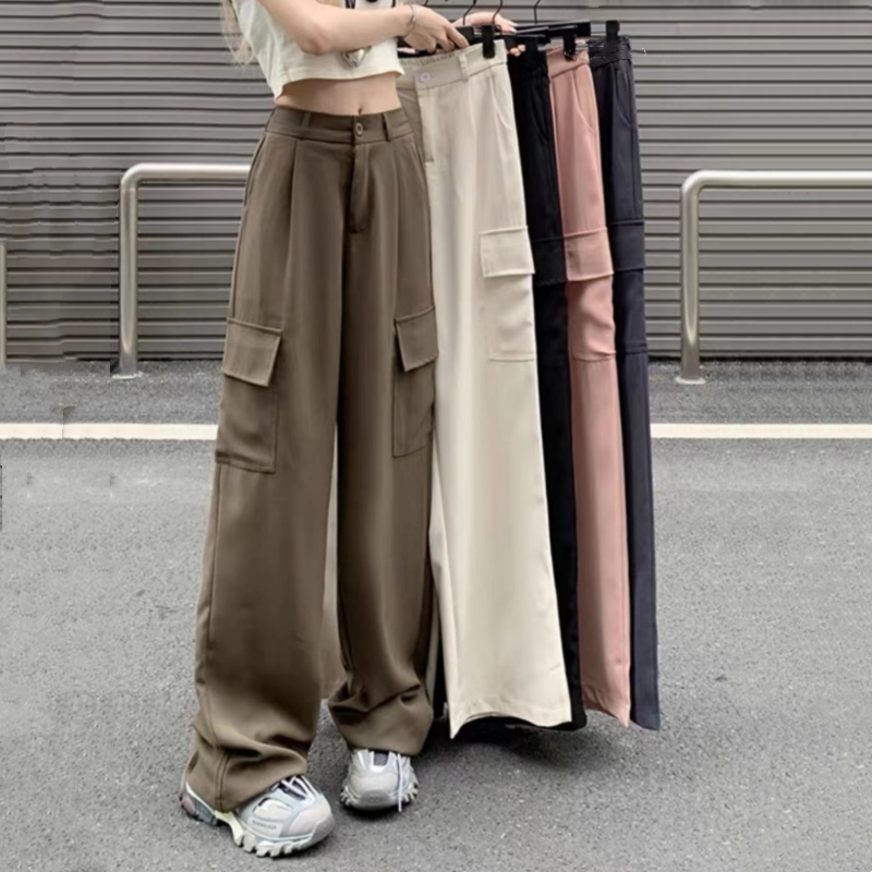 Casual 4 pocket high waist pants for women wide leg pants for women ...