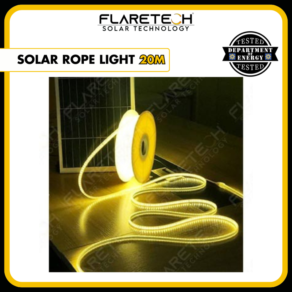 Flaretech Solar Rope Light 20 Meters | Shopee Philippines