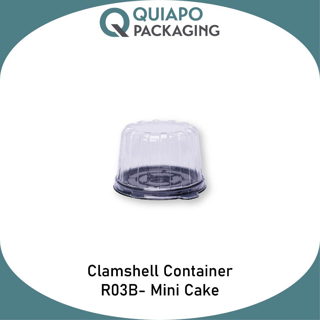 Clamshell Container OPS-R03B - Mini Cake Clear (10 pcs) | Shopee ...