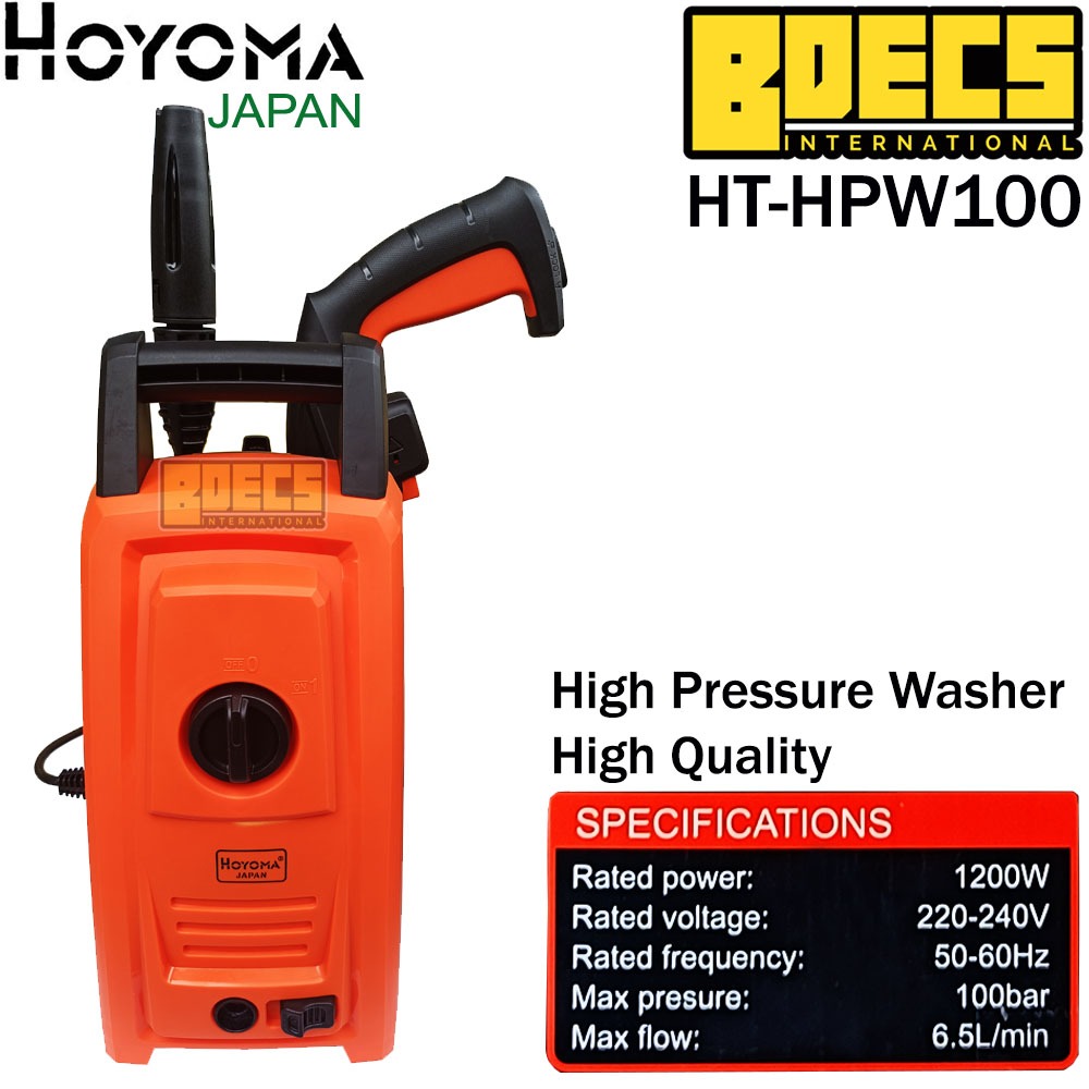 Hoyoma Japan High Pressure Washer HT-HPW100 1200w Heavy Duty High ...