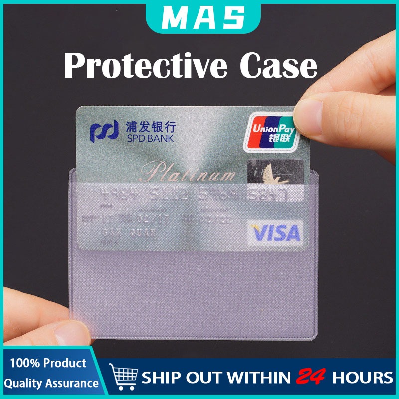 【MAS】Waterproof Frosted Card Holder Plastic Card ID Holders Case ...